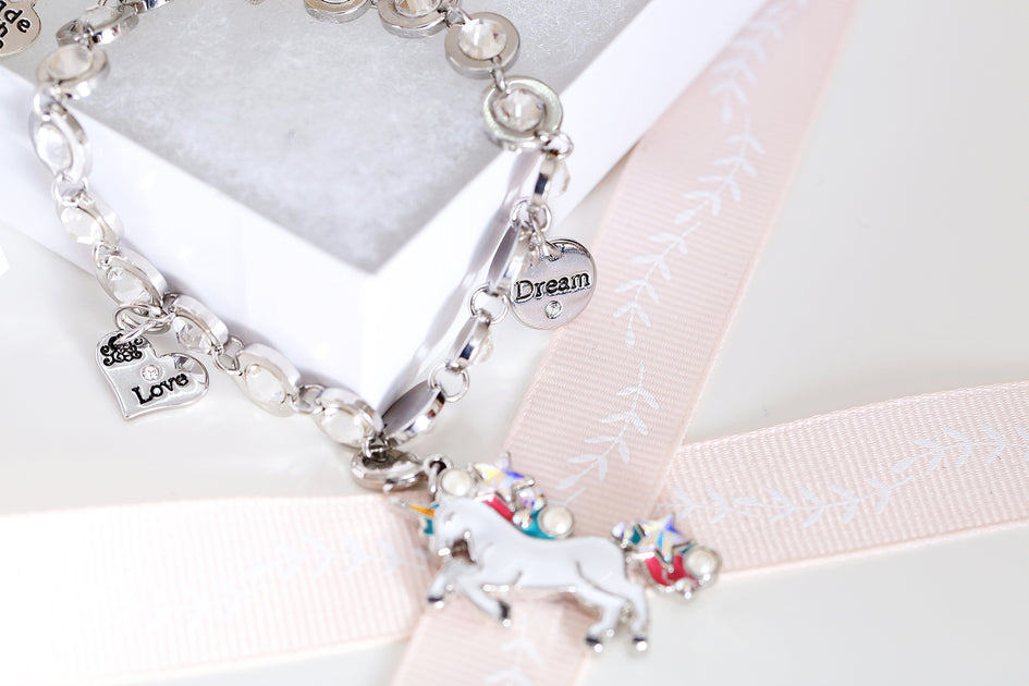 Swarovski Crystal Personalized Unicorn Bracelet Dear Liline